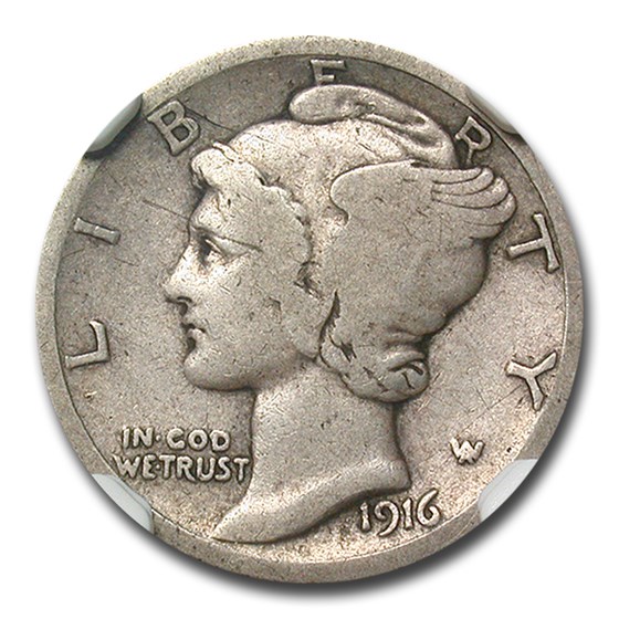 Buy 1916-D Mercury Dime VG-10 NGC CAC | APMEX