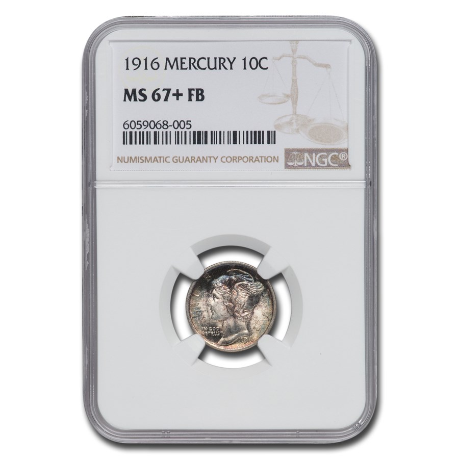 Buy 1916 Mercury Dime MS-67+ NGC (FB) | APMEX