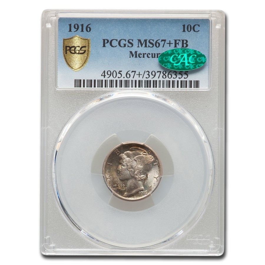 Buy 1916 Mercury Dime MS-67+ PCGS CAC (FB) | APMEX