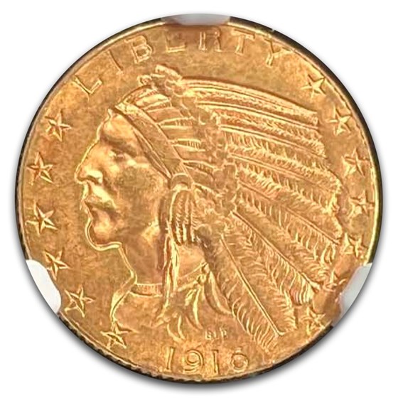 Buy 1916-S $5 Indian Gold Half Eagle MS-64 NGC | APMEX