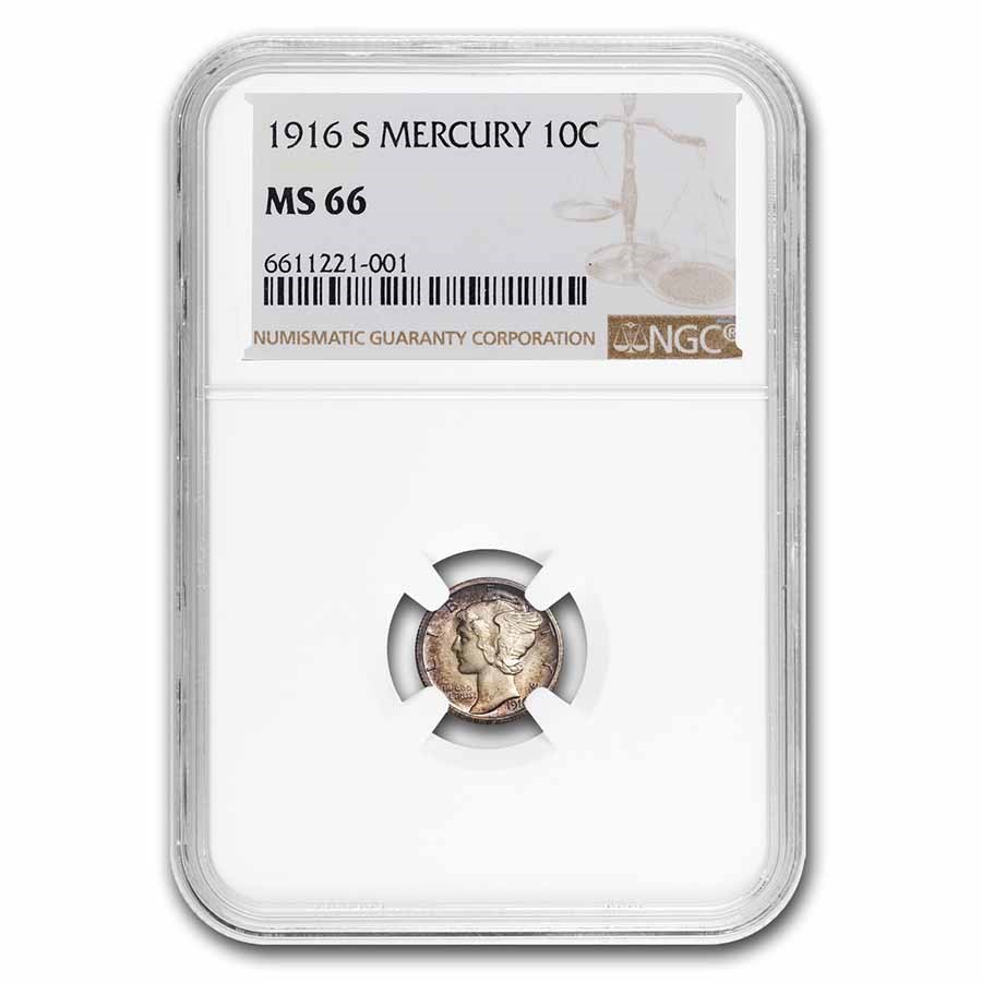Buy 1916-S Mercury Dime MS-66 NGC | APMEX