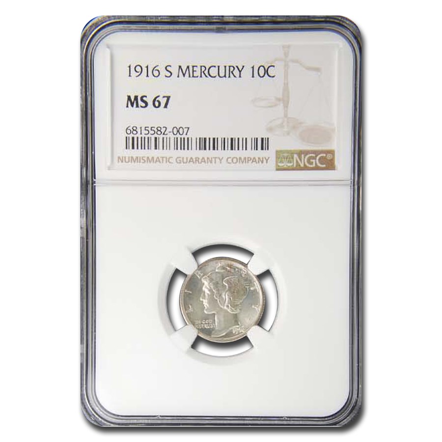 Buy 1916-S Mercury Dime MS-67 NGC | APMEX