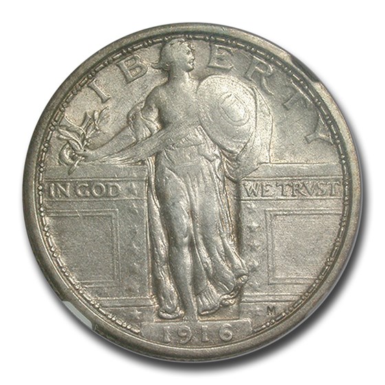 Buy 1916 Standing Liberty Quarter AU-53 NGC CAC | APMEX
