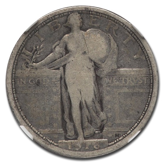 1916 Standing Liberty Quarter VG-8 NGC CAC