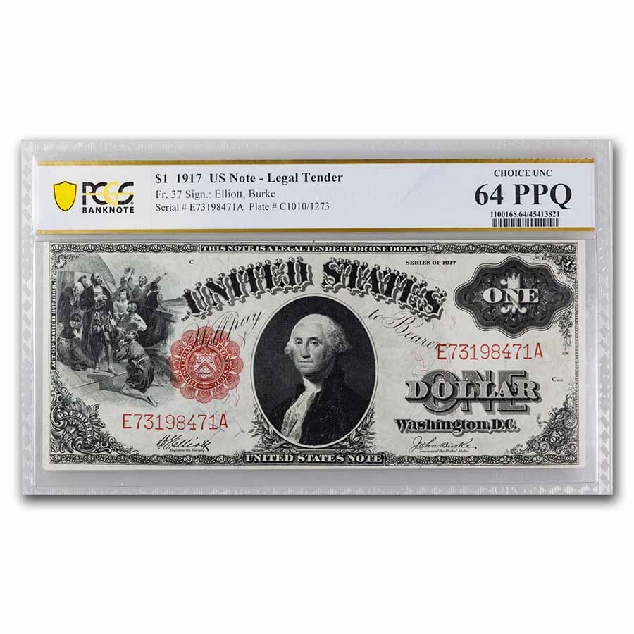 Buy 1917 $1.00 Legal Tender George Washington CU-64 PPQ PCGS (Fr#37 ...