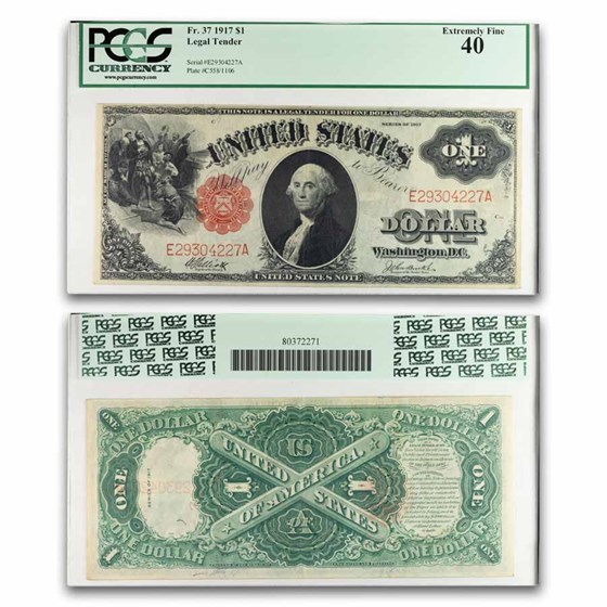 Buy 1917 $1.00 Legal Tender XF-40 PCGS (Fr#37) | APMEX