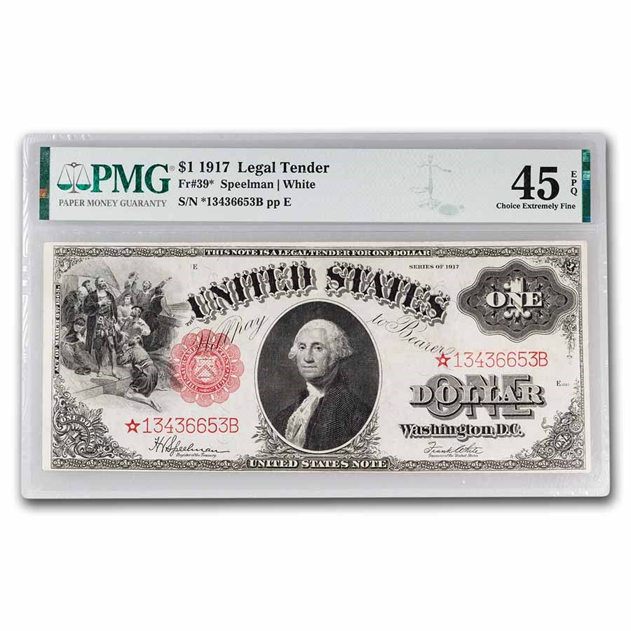 Buy 1917 $1.00 Legal Tender XF-45 EPQ PMG (Fr#39*) Star Note | APMEX