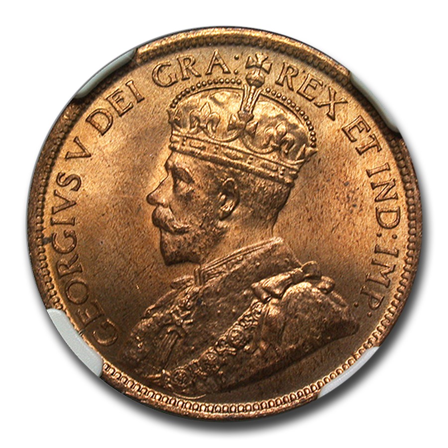 1917 Canada 1 Cent George V MS-65 NGC (Red)