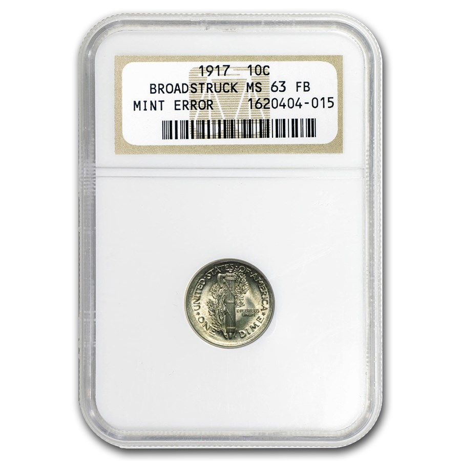 Buy 1917 Mercury Dime MS-63 NGC (FB, Broadstruck) | APMEX
