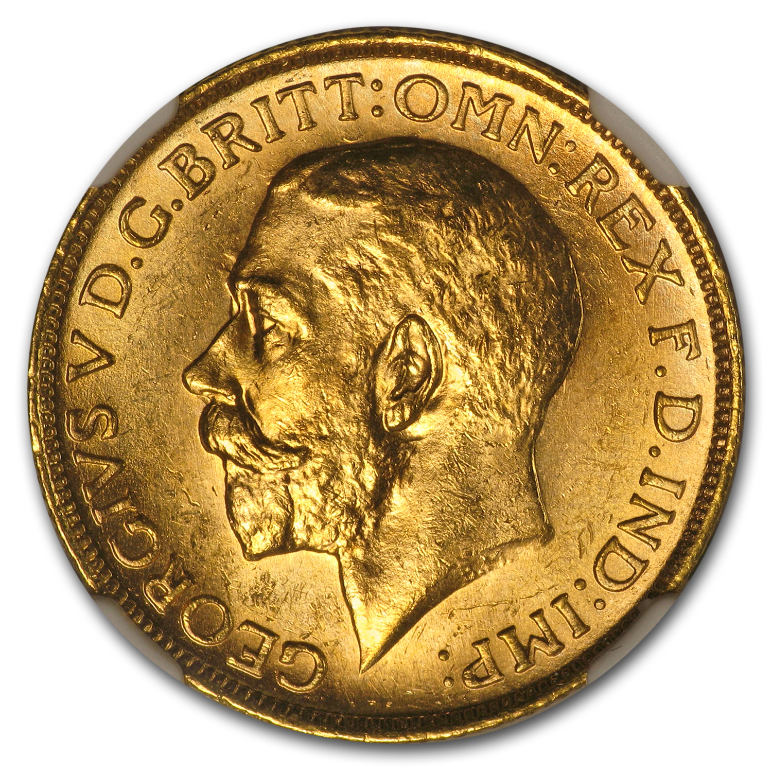 APMEX - 1917-S Australia Gold Sovereign George V MS-64 NGC