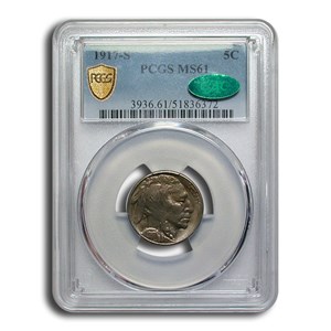1917-S Buffalo Nickel MS-61 PCGS CAC