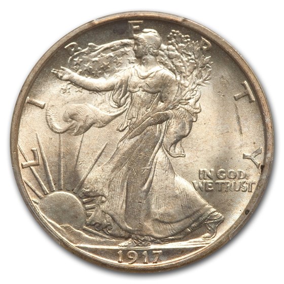 Buy 1917-S Reverse Walking Liberty Half Dollar MS-65 PCGS | APMEX