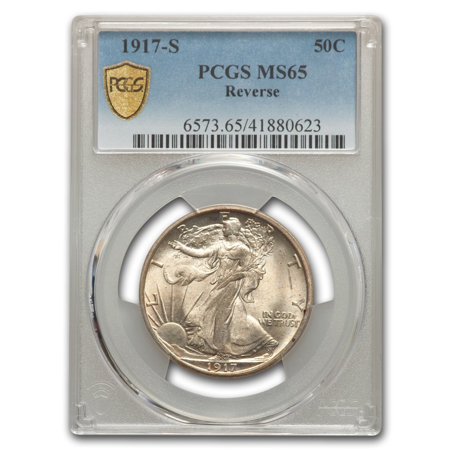 Buy 1917-S Reverse Walking Liberty Half Dollar MS-65 PCGS | APMEX