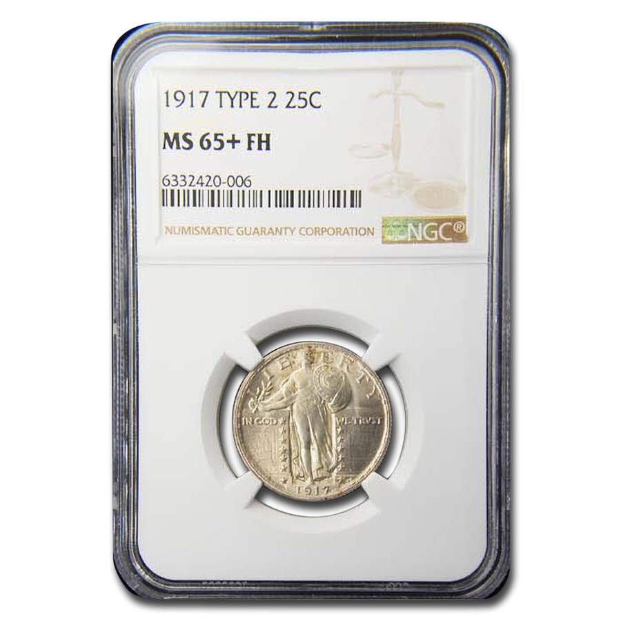 Buy 1917 Standing Liberty Quarter Type-II MS-65+ NGC (FH) | APMEX
