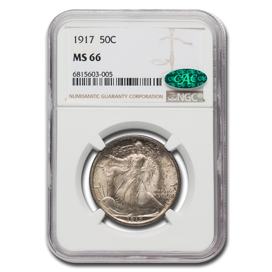 1917 Walking Liberty Half Dollar MS-66 NGC CAC