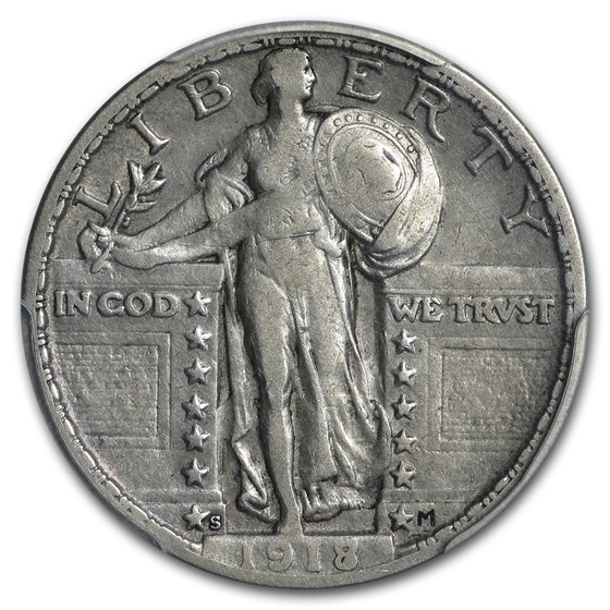 Buy 1918/7-S Standing Liberty Quarter VF-30 PCGS | APMEX
