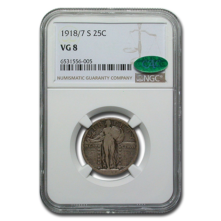 Buy 1918-S Standing Liberty Quarter VG-8 NGC CAC | APMEX