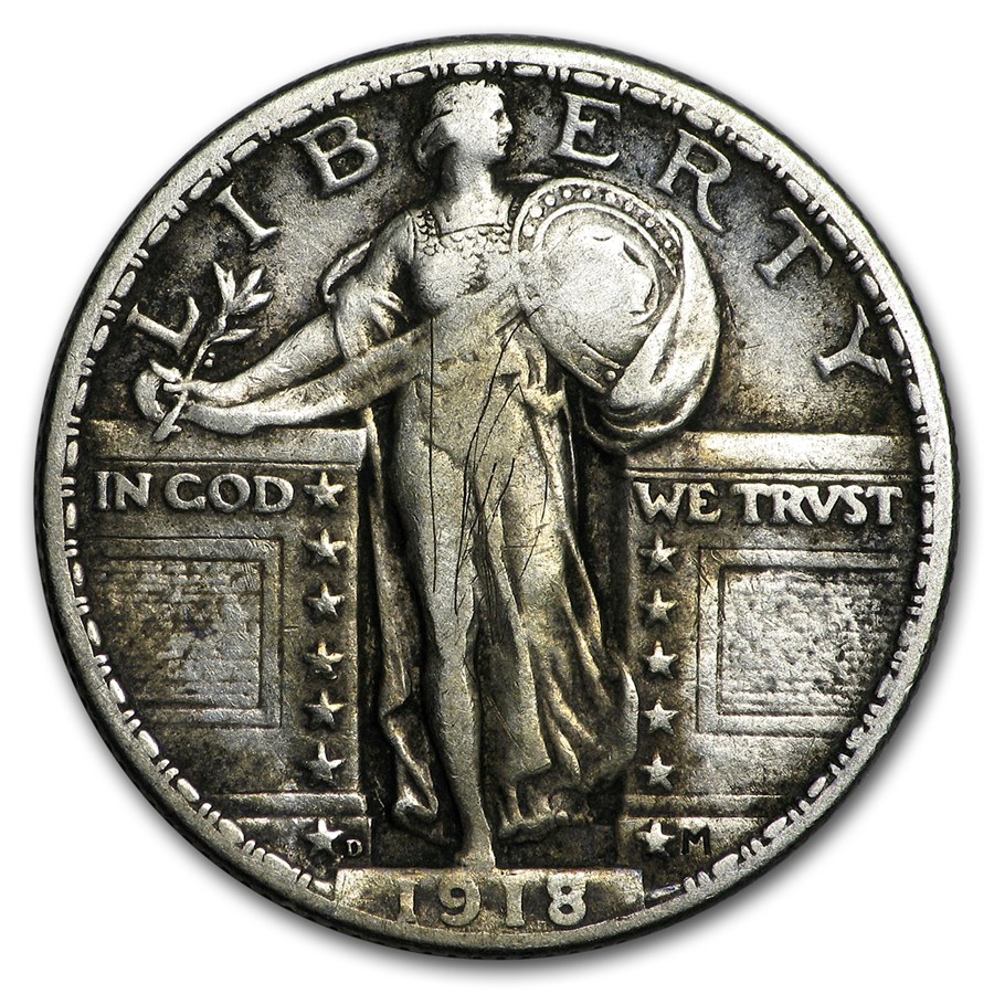 Buy 1918-D Standing Liberty Quarter VF (Details) | APMEX