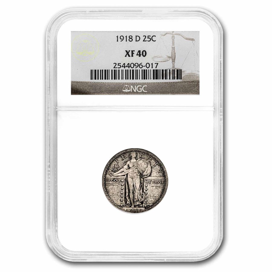 Buy 1918-D Standing Liberty Quarter XF-40 NGC | APMEX