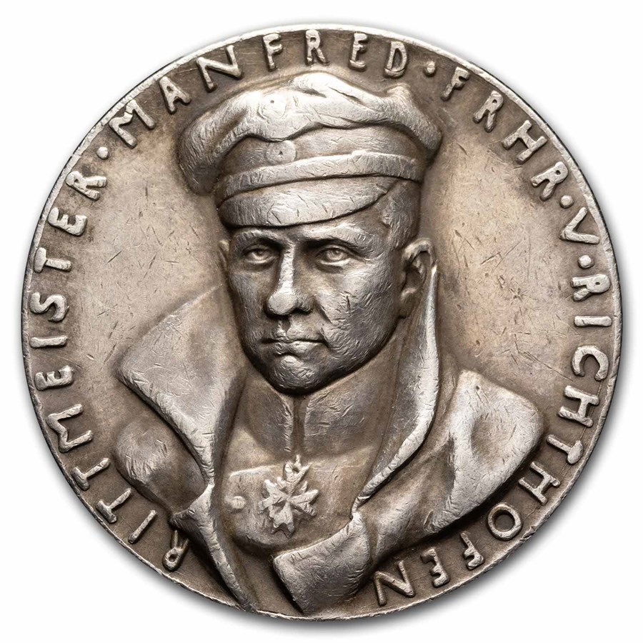 1918 Germany Weimar Republic Silver Goetz Medal Red Baron SP