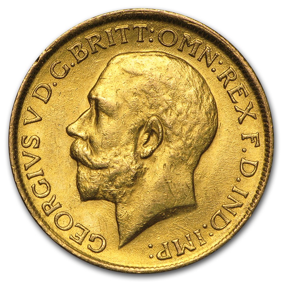 Buy 1918 India Gold Sovereign George V Avg Circ | APMEX