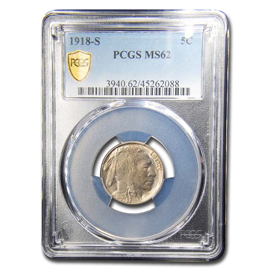 Buy 1918-S Buffalo Nickel MS-62 PCGS | APMEX