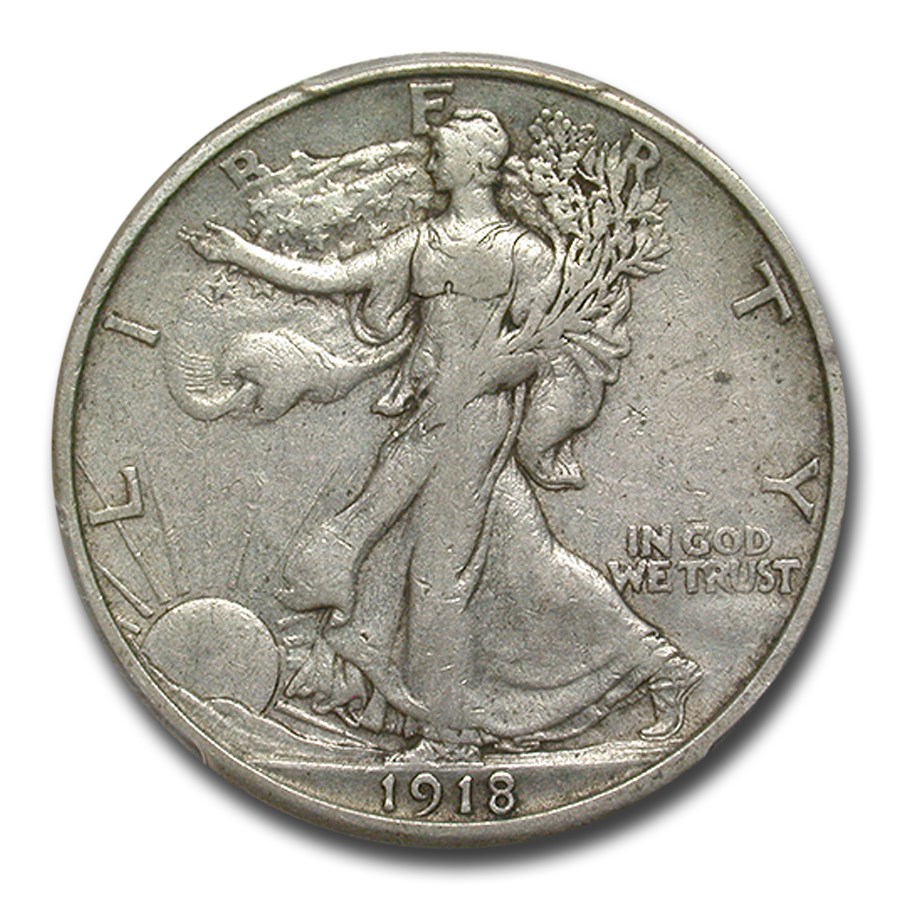 Buy 1918-S Walking Liberty Half Dollar XF-40 PCGS | APMEX