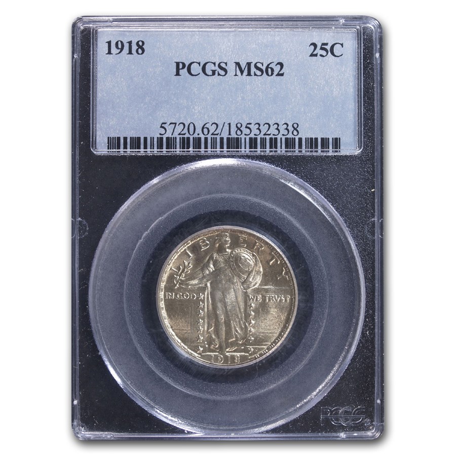 Buy 1918 Standing Liberty Quarter MS-62 PCGS | APMEX