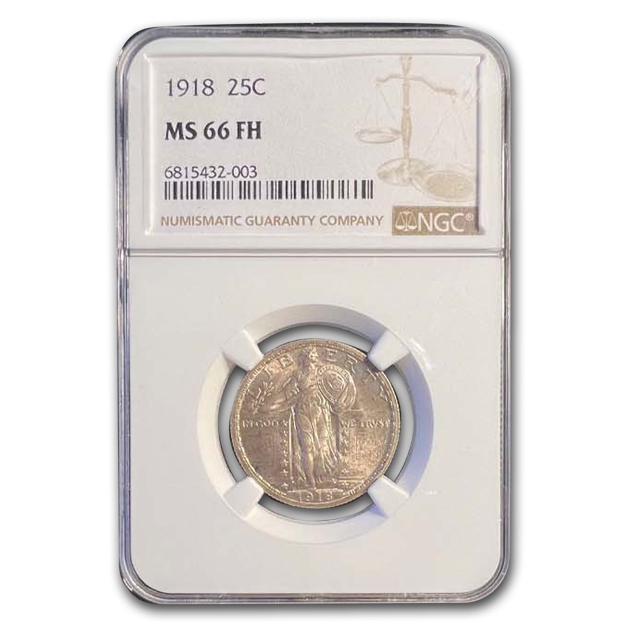 Buy 1918 Standing Liberty Quarter MS-66 NGC (FH) | APMEX