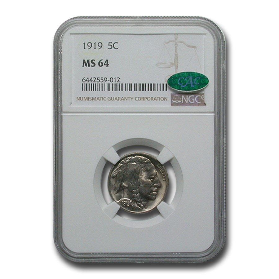 Buy 1919 Buffalo Nickel MS-64 NGC CAC | APMEX