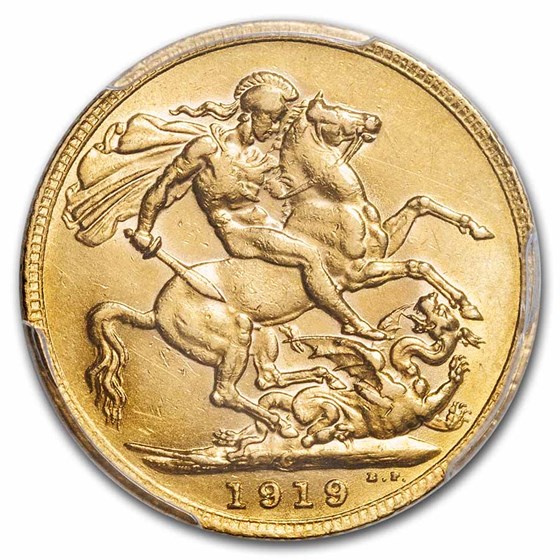 Buy 1919-C Canada Gold Sovereign AU-58 PCGS | APMEX