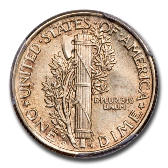 Buy 1919-D Mercury Dime MS-65 PCGS (FB) | APMEX