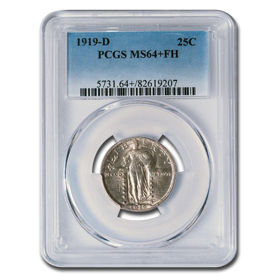 1919-D Standing Liberty Quarter MS-64+ PCGS (FH)