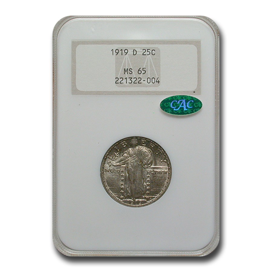 Buy 1919-D Standing Liberty Quarter MS-65 NGC CAC | APMEX
