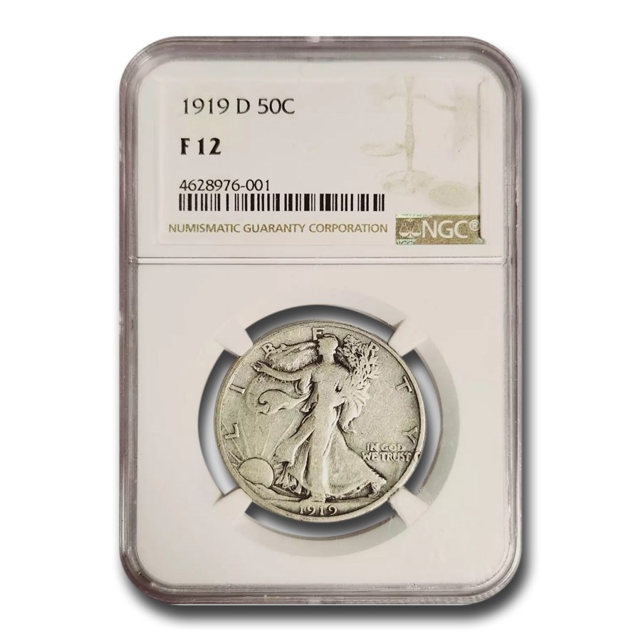 Buy 1919-D Walking Liberty Half Dollar Fine-12 NGC | APMEX