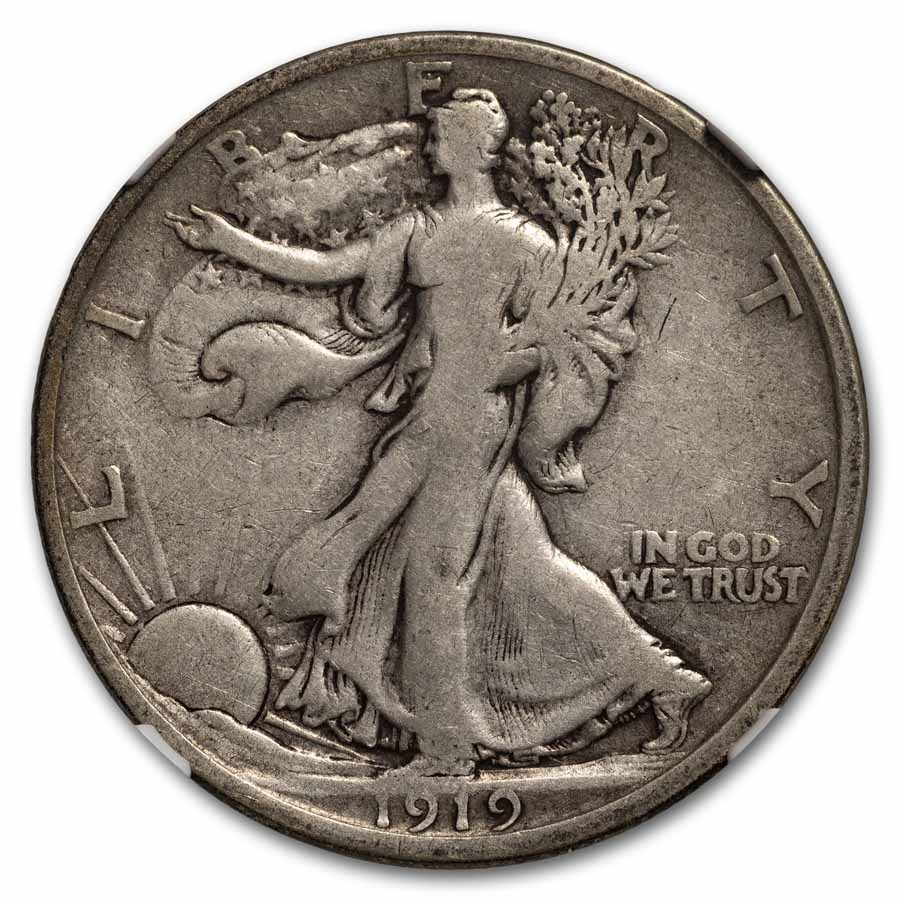 1919-D Walking Liberty Half Dollar Fine-15 NGC