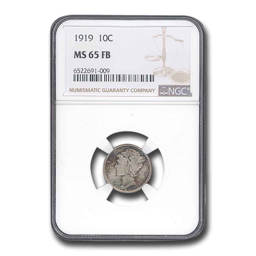 Buy 1919 Mercury Dime MS-65 NGC (FB) | APMEX