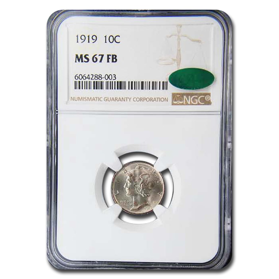 Buy 1919 Mercury Dime MS-67 NGC CAC (FB) | APMEX
