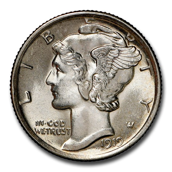 Buy 1919 Mercury Dime MS-67 NGC (FB) | APMEX