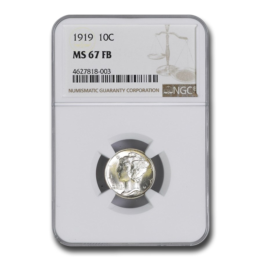 Buy 1919 Mercury Dime MS-67 NGC (FB) | APMEX