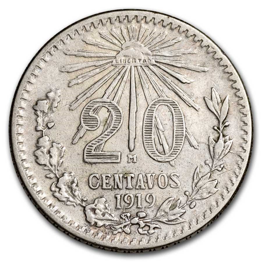 Buy 1919 Mexico Silver 20 Centavos XF | APMEX