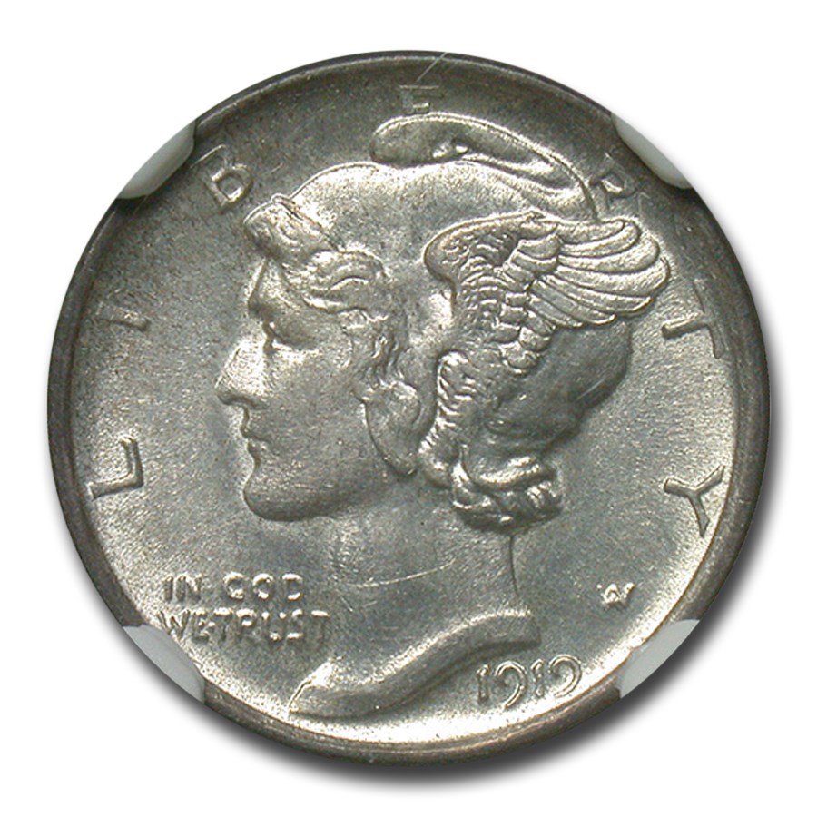 Buy 1919-S Mercury Dime AU-58 NGC | APMEX