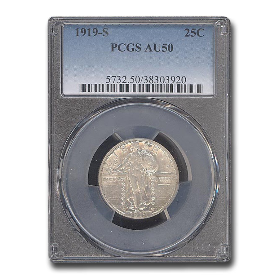 Buy 1919-S Standing Liberty Quarter AU-50 PCGS | APMEX