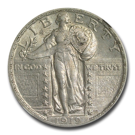Buy 1919-S Standing Liberty Quarter AU-55 NGC CAC | APMEX