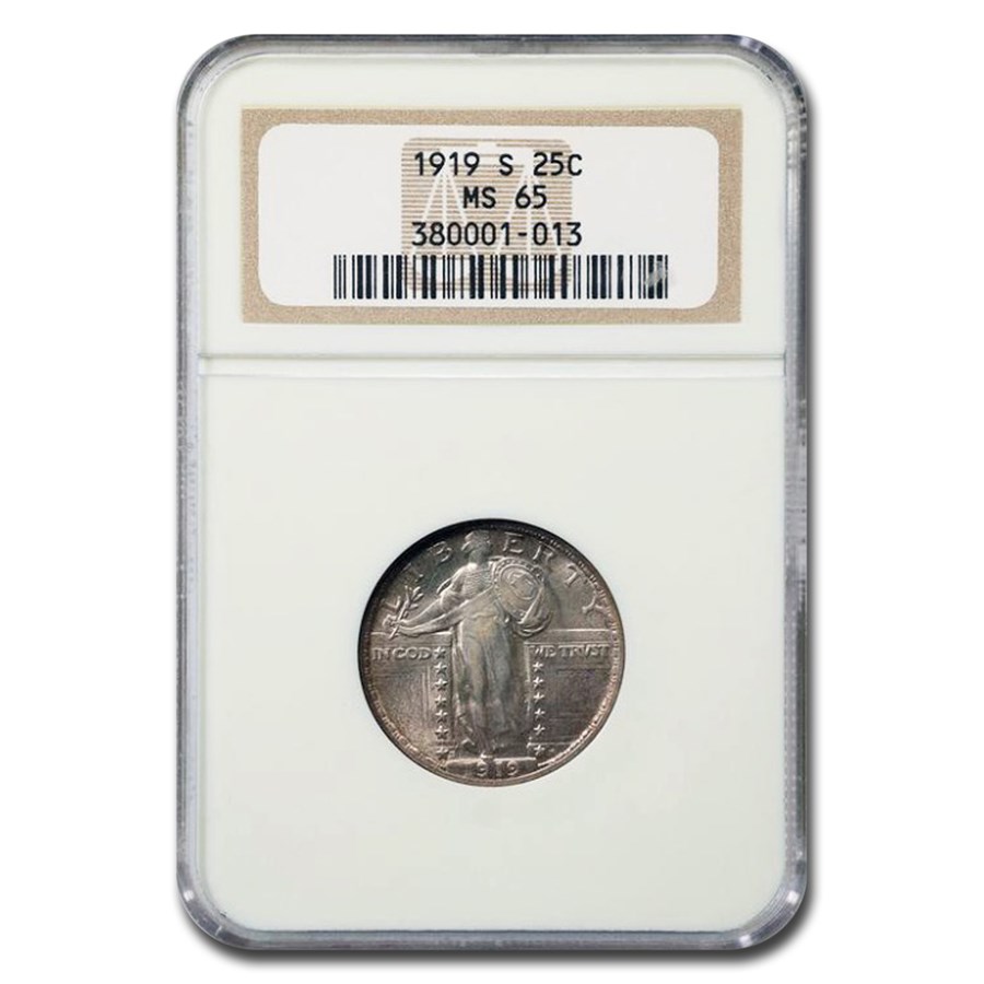 Buy 1919-S Standing Liberty Quarter MS-65 NGC | APMEX