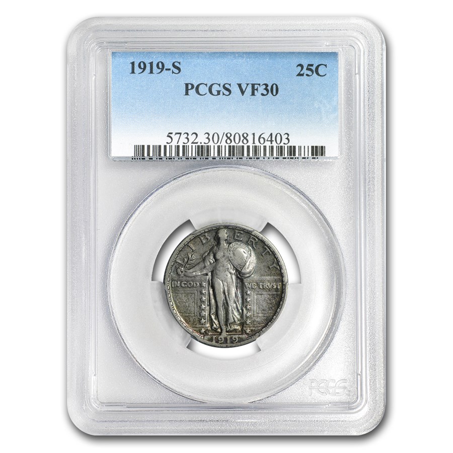 Buy 1919-S Standing Liberty Quarter VF-30 PCGS | APMEX