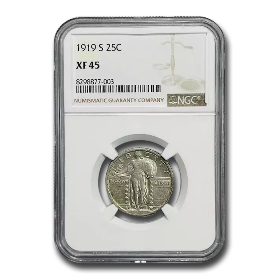 1919-S Standing Liberty Quarter XF-45 NGC