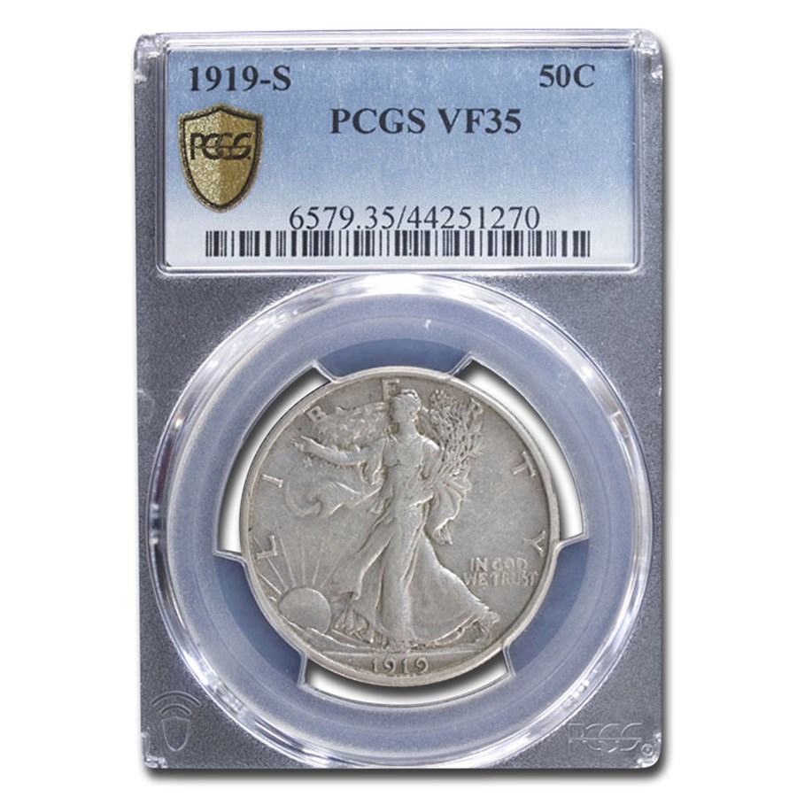 Buy 1919-S Walking Liberty Half Dollar VF-35 PCGS | APMEX