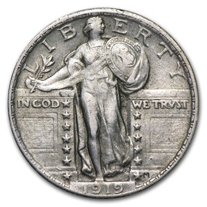 Buy 1919 Standing Liberty Quarter AU | APMEX