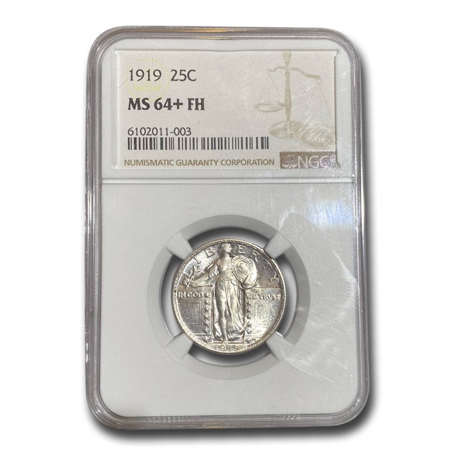 Buy 1919 Standing Liberty Quarter MS-64+ NGC (FH) | APMEX